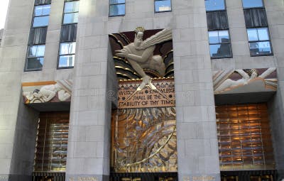 GE building entrance editorial stock photo. Image of office - 25162973