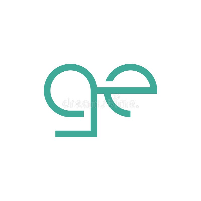 Ge Initial Letter Vector Logo Icon Stock Vector - Illustration of ...
