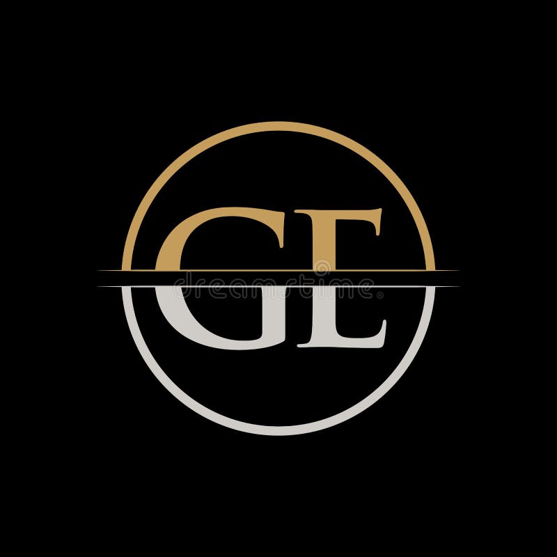 GE Letter Type Logo Design Vector Template. Initial Letter GE Logo ...