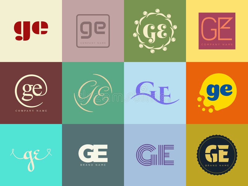 GE Logo Company Template. Letter G and E Logotype Stock Vector ...