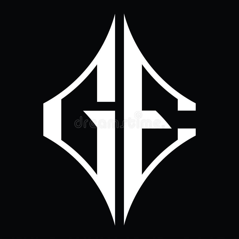 GE Logo Monogram with Diamond Shape Design Template Stock Vector ...