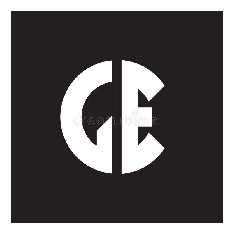 GE Monogram Logo Letter Vector Profesional Stock Vector - Illustration ...