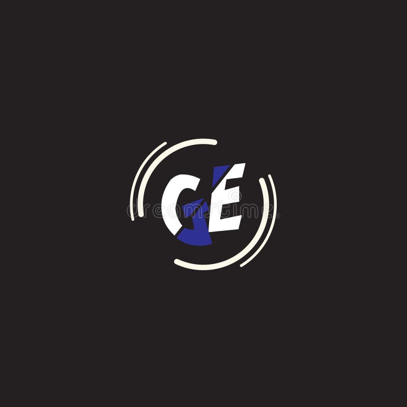 GE Text Logo Design stock vector. Illustration of simple - 261163850