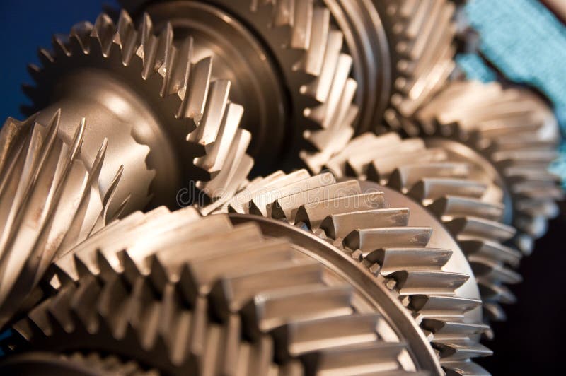 Gears with chain stock image. Image of component, business - 89463027