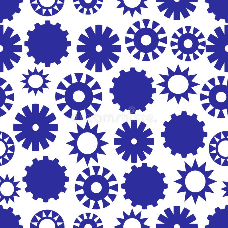 Gear Abstract Background, Different Blue Gears Distributed Uneven on ...