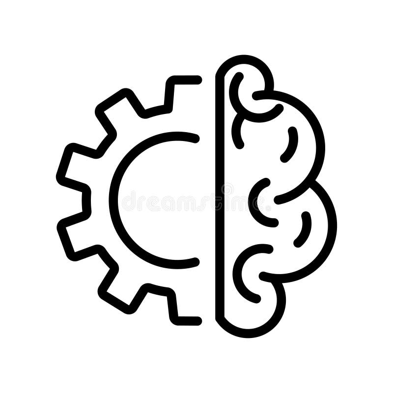 Gear Smart Ai Icon. Simple Illustration of Gear Smart Ai Vector Icon ...