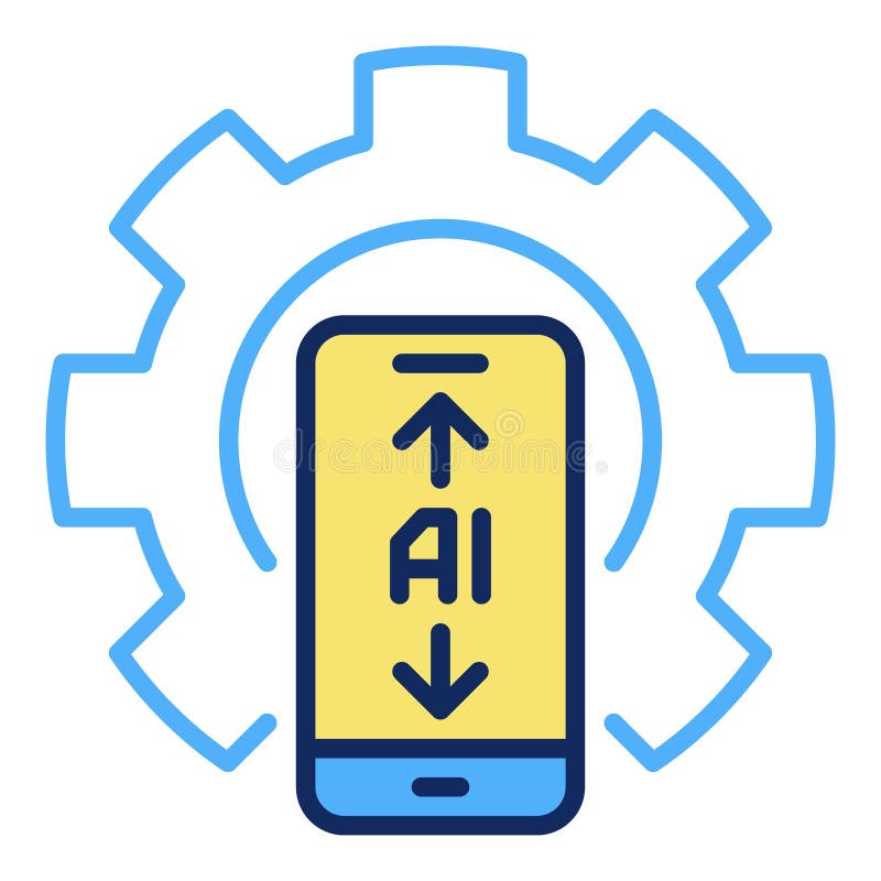 Gear with AI Smart-phone Vector Artificial Intelligence in Phone ...