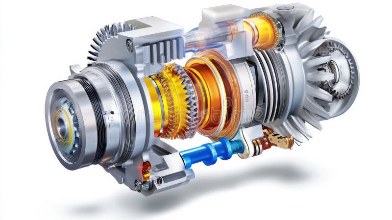 Gear Automatic Engine for Industry Factory Stock Illustration ...