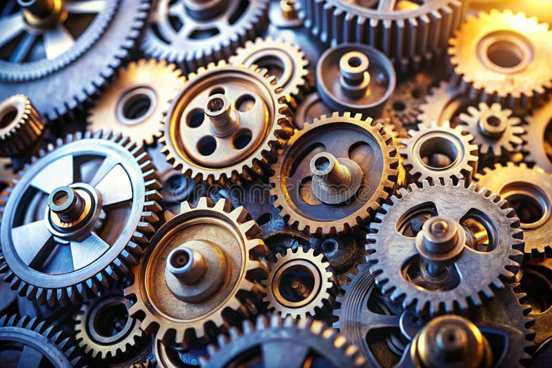 Gear Background. a Background of a Detailed View of Gears from a ...