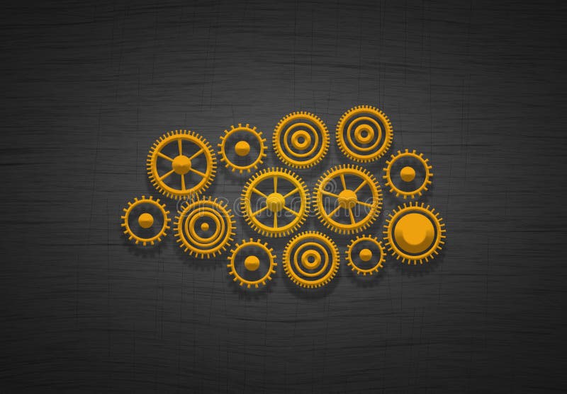Gear Gear Background, 3d Gears Symbol on Grey Textured Background ...