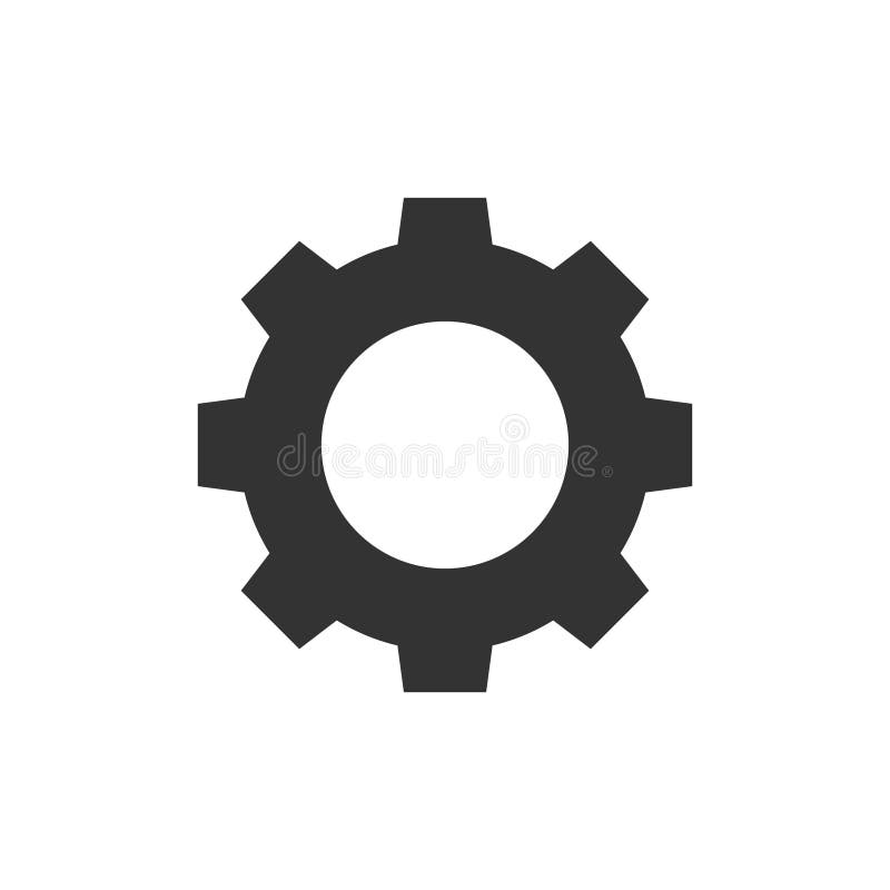 Gear outline icon stock vector. Illustration of icon - 107310974