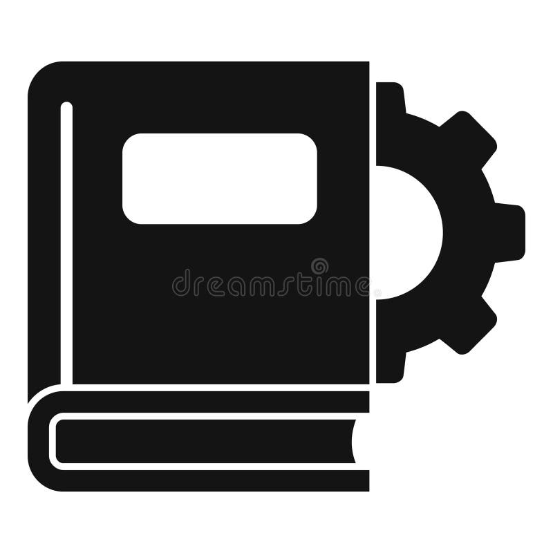 Gear Book Icon Simple Vector. Business Paper Stock Illustration ...