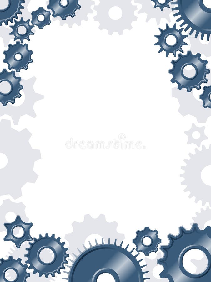 Gear border stock vector. Illustration of border, machine - 13112983