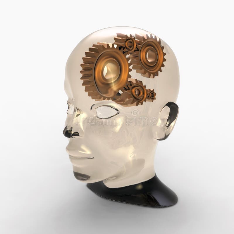Gear brain stock illustration. Illustration of inside - 24077465