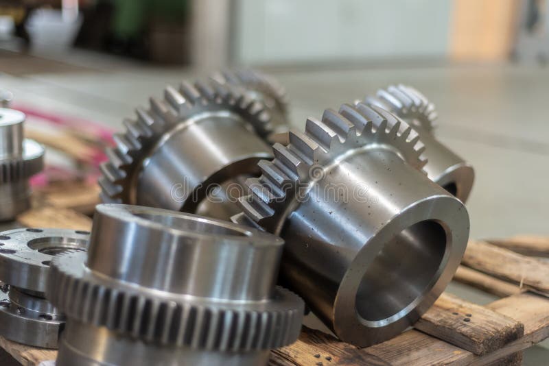 Gear Bushings after Milling are on the Rack Stock Image - Image of ...