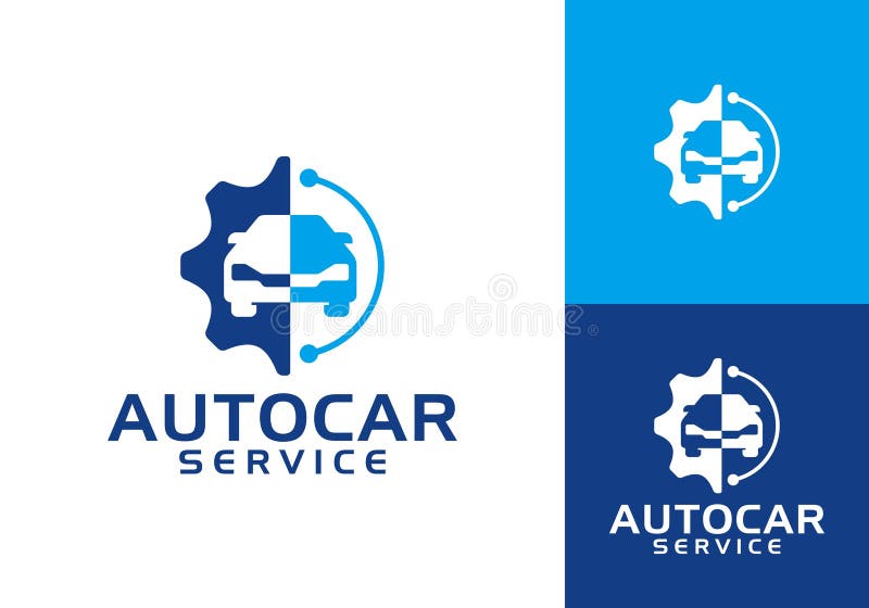 Gear with Car Logo. Service Transportation Technology Icon Vector ...