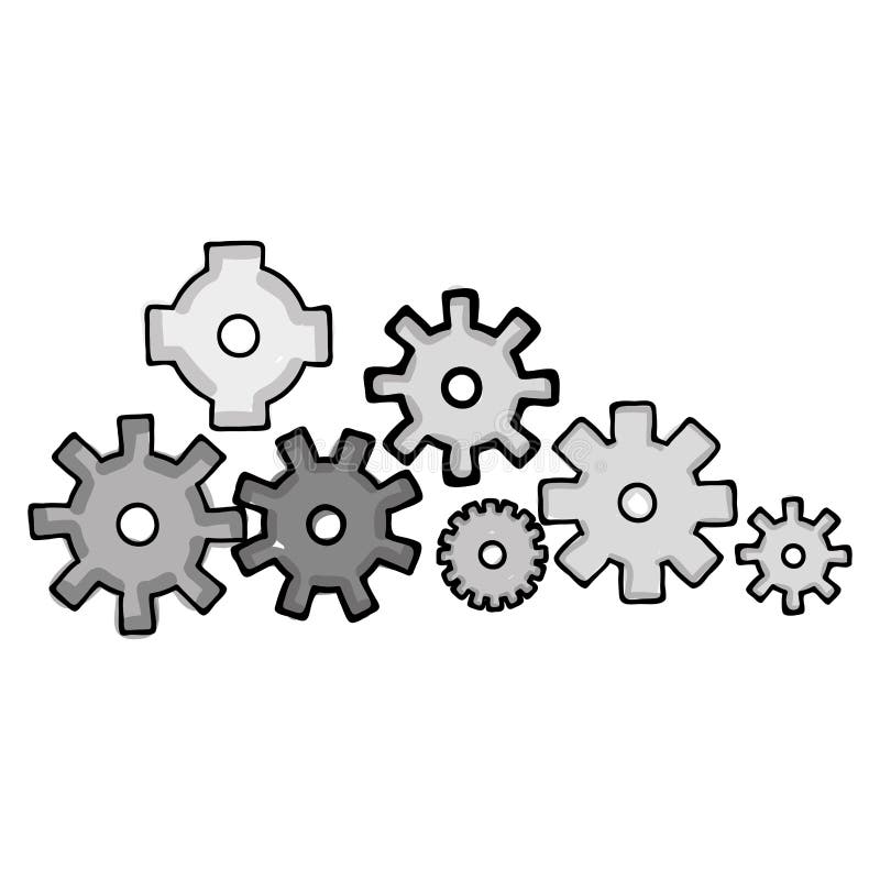 Gear cartoon icon image stock vector. Illustration of element - 79516986