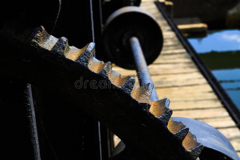 Gear from Cast Iron for Locking System in Pa Stock Photo - Image of ...