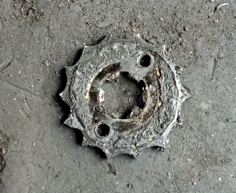 Gear Chain that is Already Damaged and Blunt Stock Image - Image of ...