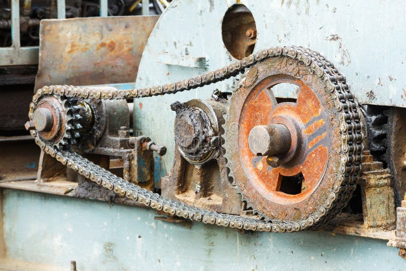 Gear and chain stock photo. Image of macro, chain, grunge - 66214424