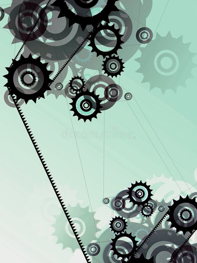 Gear and chain stock illustration. Illustration of cooperation - 266053470