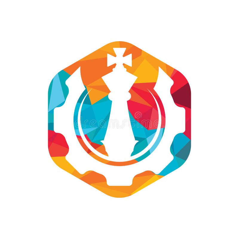 Gear Chess Logo Design Vector Illustration. Creative Chess Logo Design ...