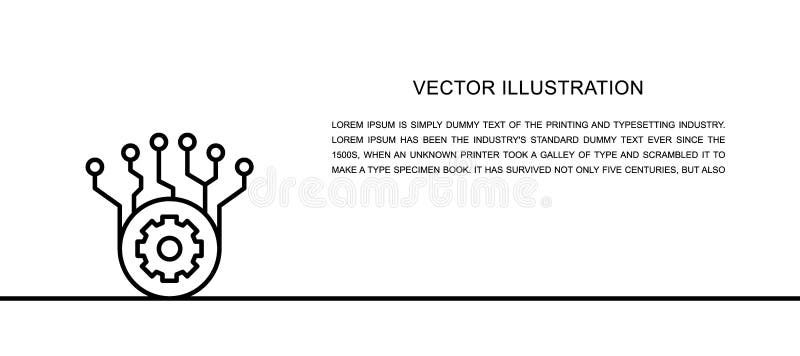 Continuous Line Circuit Stock Illustrations – 481 Continuous Line ...