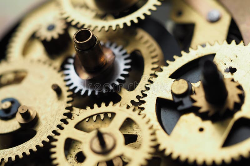 Gear Clock stock photo. Image of inside, machine, gears - 87533260