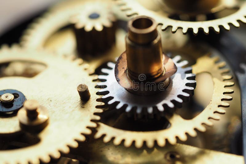 Gear Clock stock image. Image of inside, rotation, machinery - 87533371