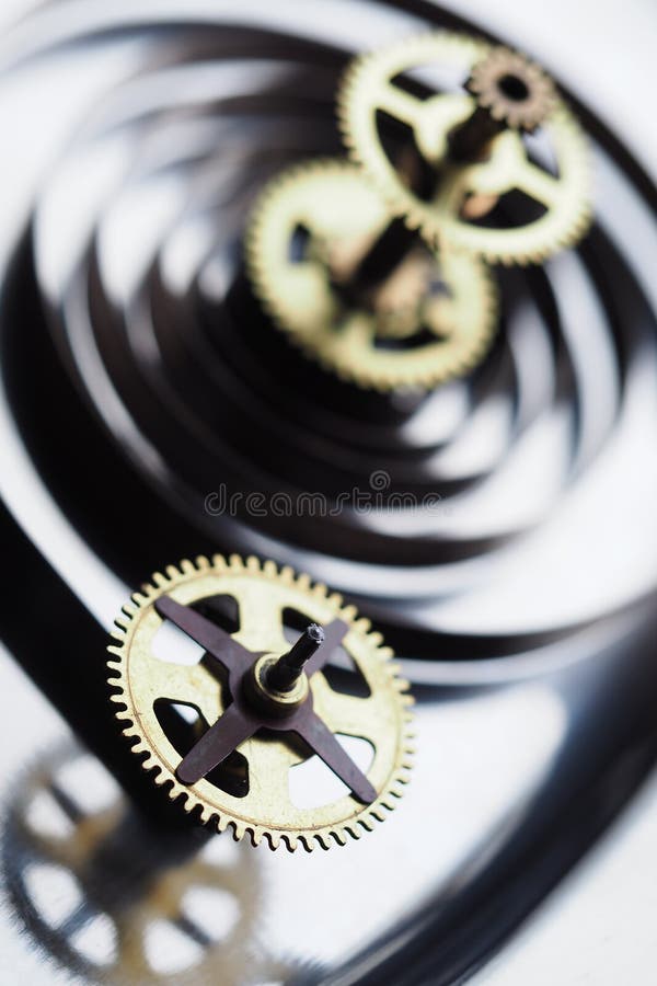 Gear Clock stock photo. Image of metal, rotation, metallic - 87533484