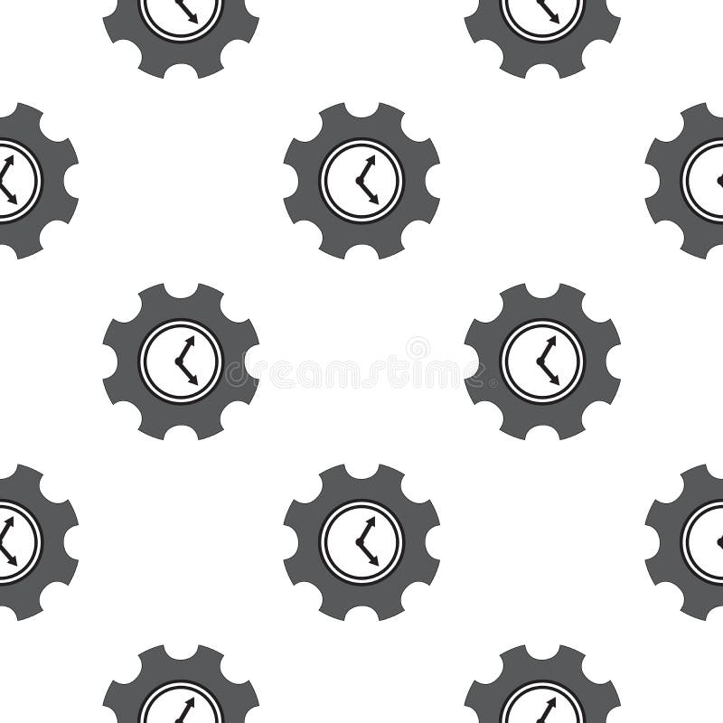 Gear Clock Pattern Seamless. Time, Watch, Schedule, Business ...
