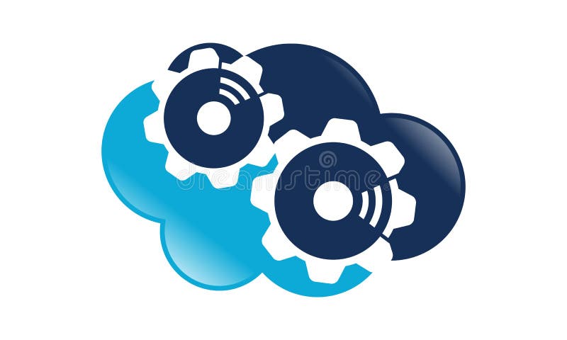 Gear Cloud Logo Design Template Stock Vector - Illustration of logo ...