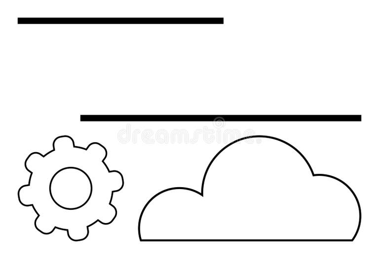 Gear and Cloud with Horizontal Lines for Technology and Cloud Computing ...