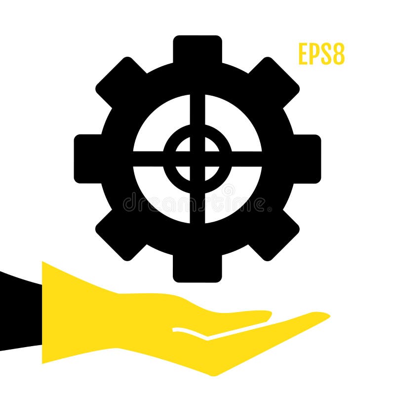 Gear or Cog Icon stock vector. Illustration of cooperation - 93743658