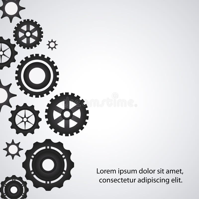 Gear Cog Machine Part Set Design Stock Vector - Illustration of factory ...