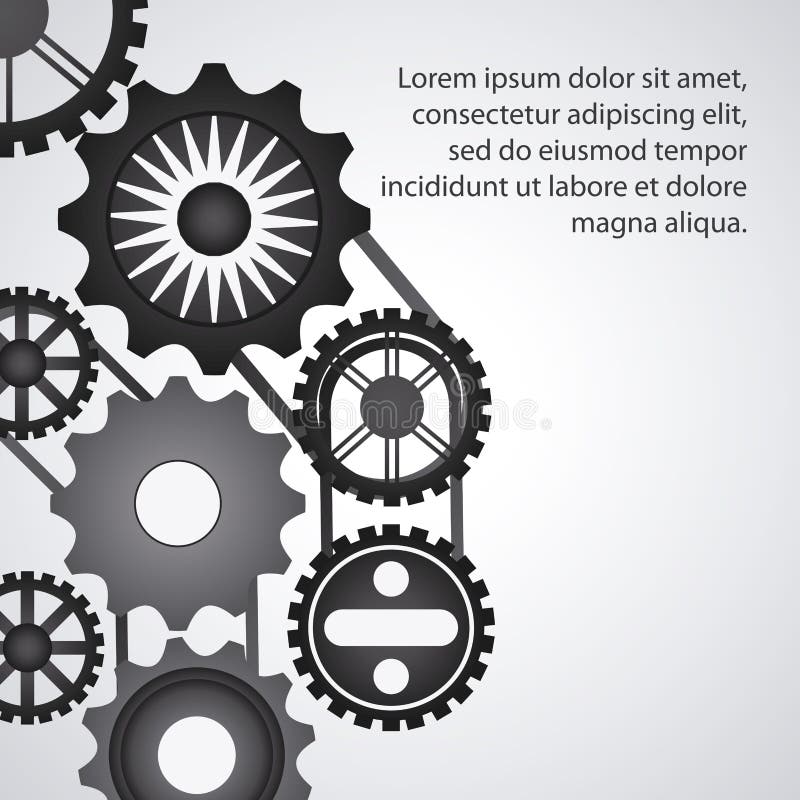 Gear Cog Machine Part Set Design Stock Vector - Illustration of ...