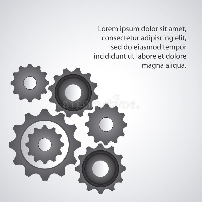 Gear Cog Machine Part Set Design Stock Vector - Illustration of icon ...