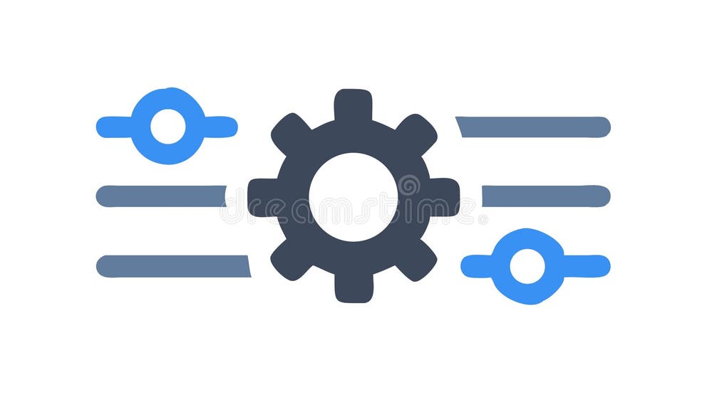 Gear Cog Settings Mechanical Process Vector Icon, Vector Design ...