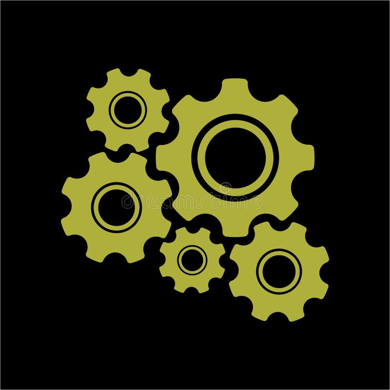5 Gear or Cog Vector Icon in Dark Background Stock Vector ... 5 Gear or Cog Vector Icon in Dark Background Stock Vector ...
