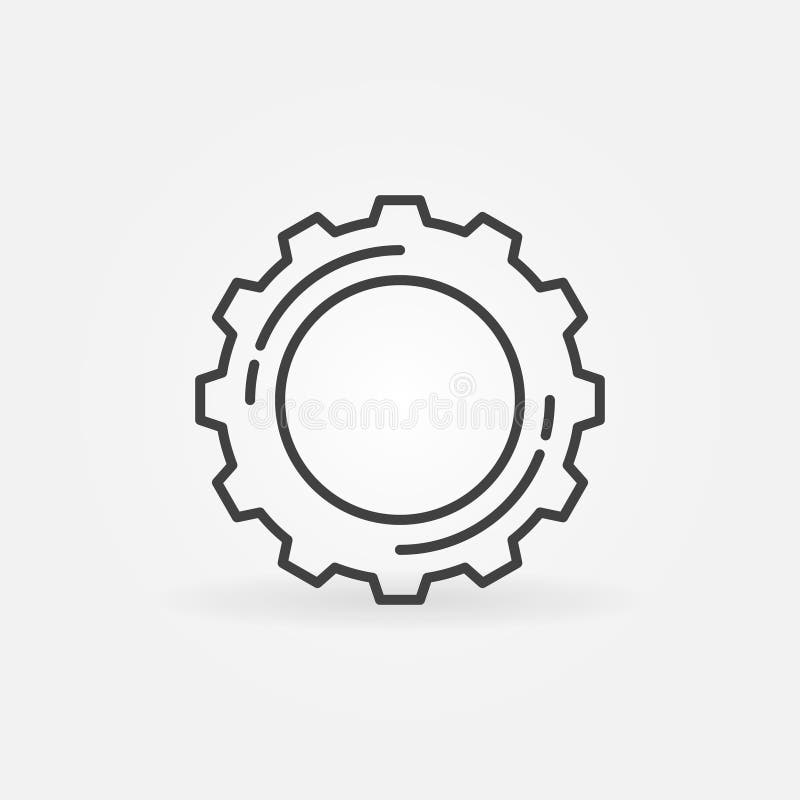 Gear or Cog Wheel Outline Vector Settings Concept Icon Stock Vector ...