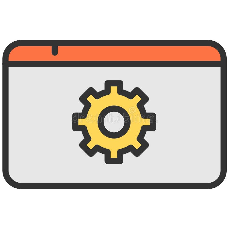 Gear Cog Wheel Phone or Web Setting Flat Vector Icon Stock Illustration ...
