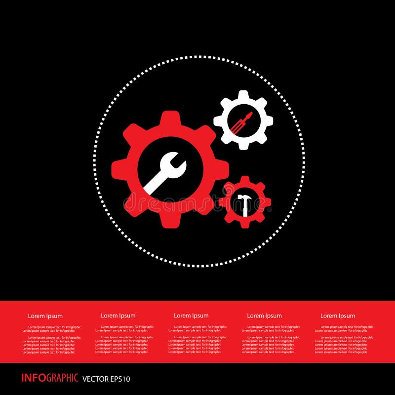Gear cog wheel symbol stock vector. Illustration of gear - 103147039