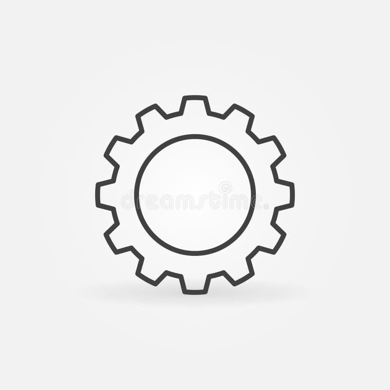 Gear or Cog Wheel Vector Thin Line Concept Icon Stock Vector ...