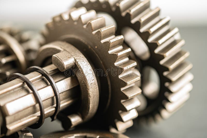 Gear and Cogs Wheels Isolated on a White Background, Clock Mechanism ...