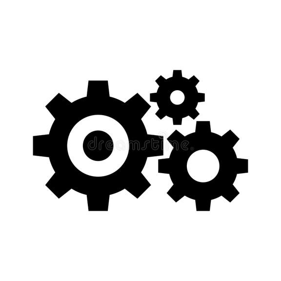 Gear Cogwheel Icon, Mechanical Engineering Stock Vector - Illustration ...