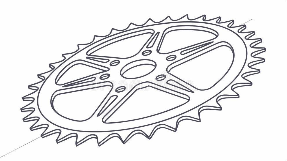 Gear or Cogwheel with Internal Spokes and Outer Teeth, Mechanical ...