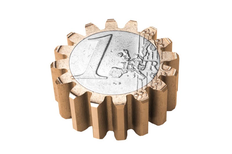 Gear coin stock photo. Image of dollar, precision, european - 22411348