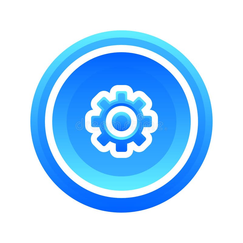 Gear Coin Gradient Logo Design Template Icon Stock Vector ...