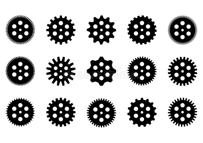 Gear Collection Machine Gear Stock Vector - Illustration of element ...