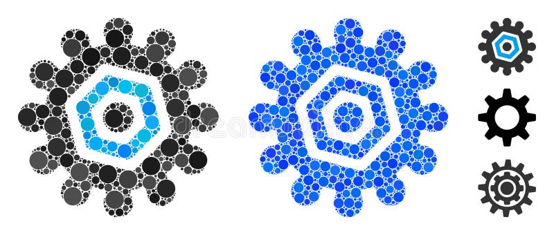 Gear Composition Icon of Spheric Items Stock Vector - Illustration of ...